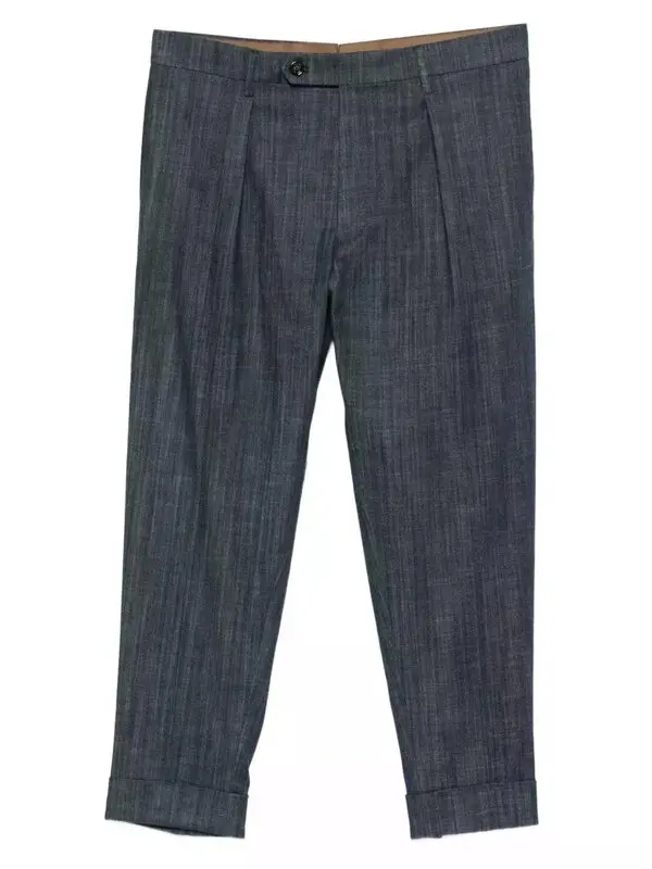 BERWICH Chiaia Pleated Trousers - Blue