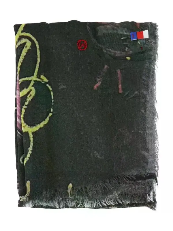 TALKING WALLS Ela Burlesque Fringed Scarf - Grey