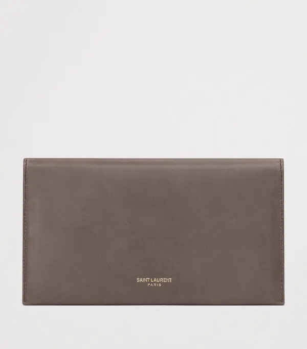 Saint Laurent Large Letter Wallet - Grey