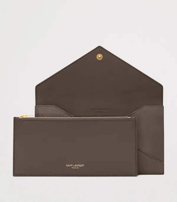 Saint Laurent Large Letter Wallet - Grey