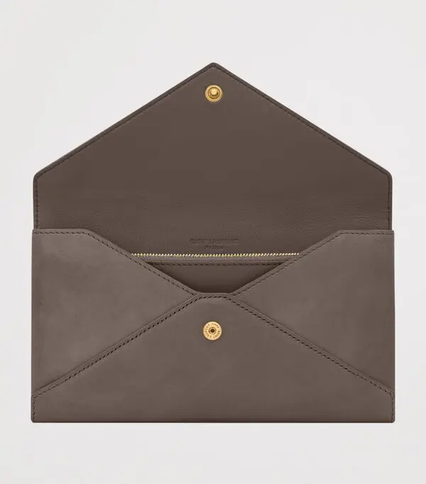 Saint Laurent Large Letter Wallet - Grey