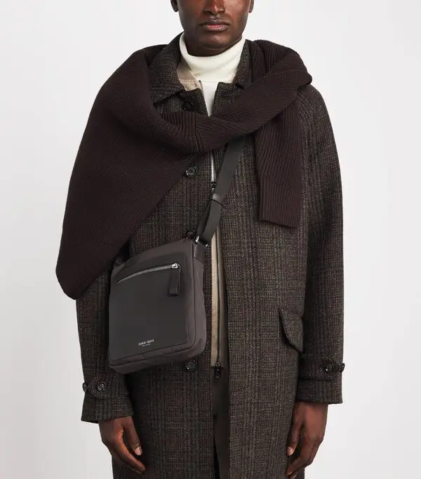Giorgio Armani Leather-trim Cross-body Bag