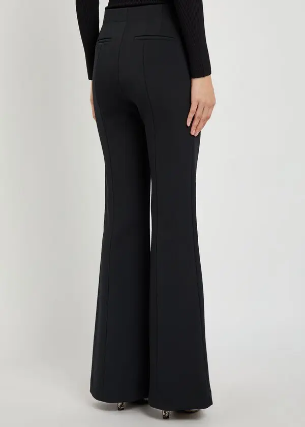 Simkhai Kenna Flared-leg Woven Trousers - Black