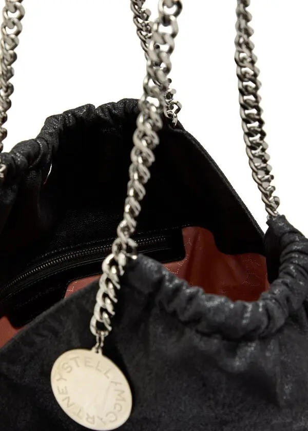 Stella McCartney Falabella Drawstring Faux Suede Tote - Black