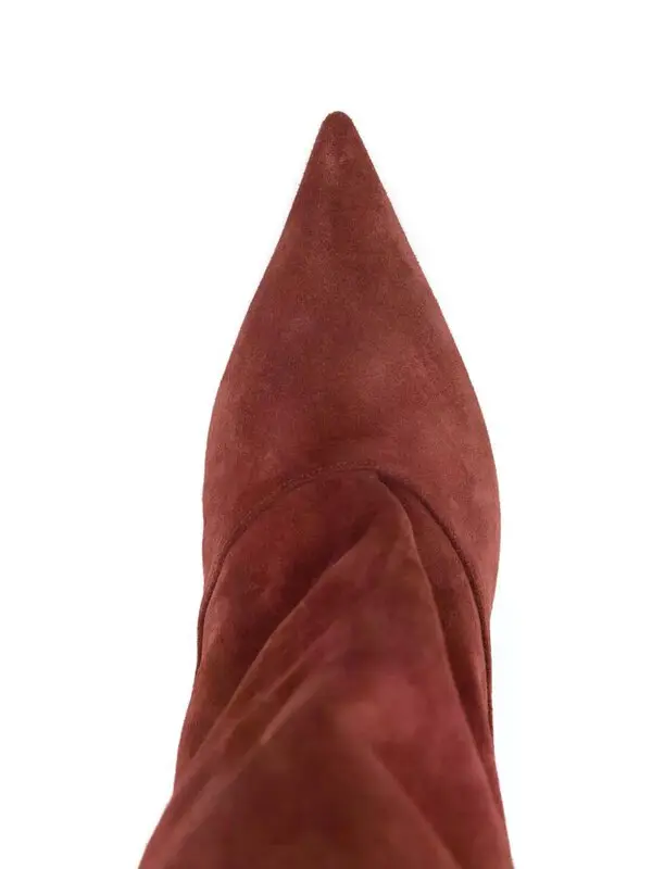Paris Texas Suede Pointed Toe Stiletto Heel Boots