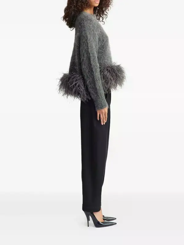 16Arlington Dovico Feather Knit Jumper - Grey