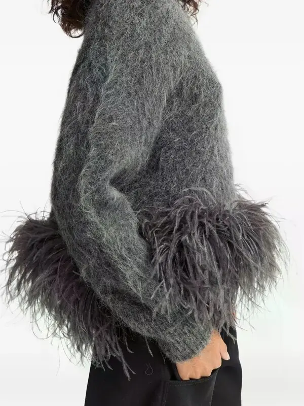 16Arlington Dovico Feather Knit Jumper - Grey