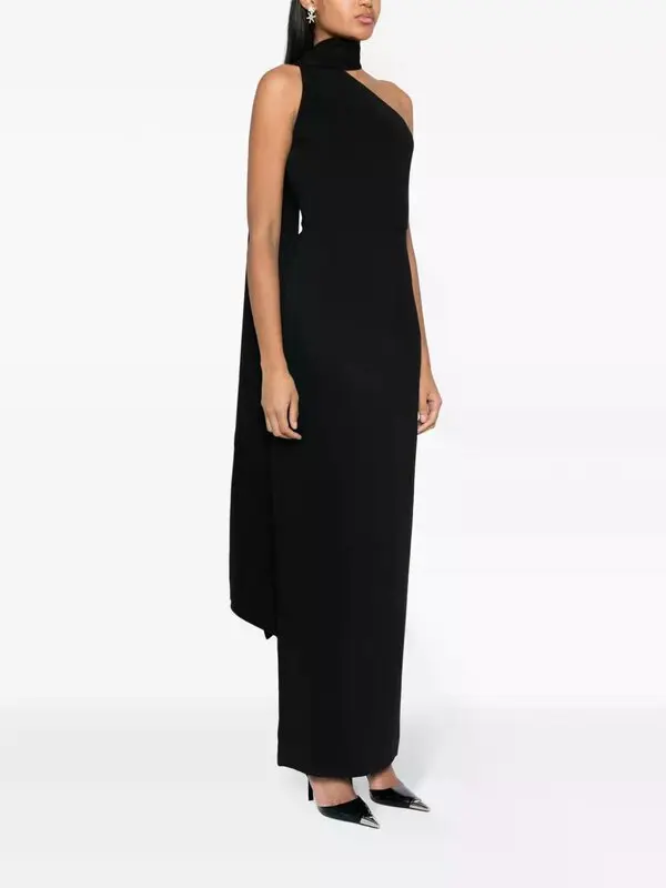 Solace London The Demi One-shoulder Maxi Dress - Black