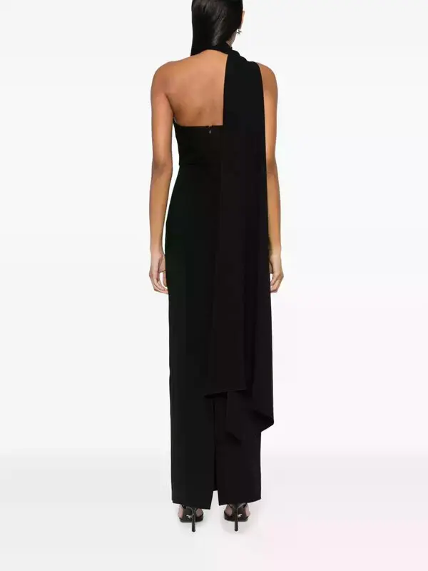Solace London The Demi One-shoulder Maxi Dress - Black