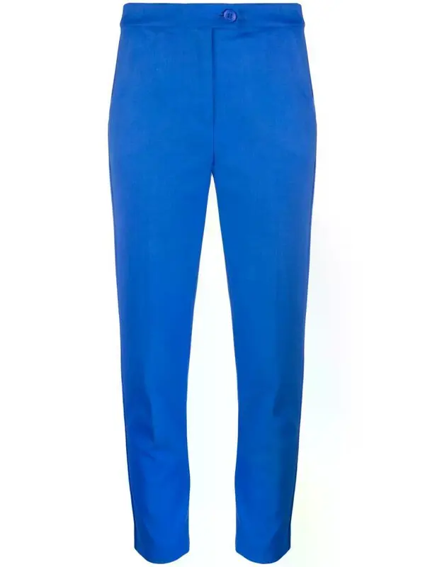 Patrizia Pepe Flannel Cropped Trousers - Blue