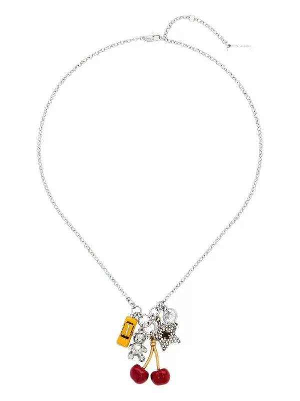 Marc Jacobs Charm-cluster Necklace - Silver