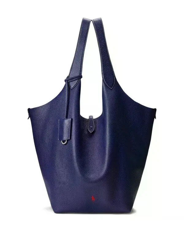 Polo Ralph Lauren Calf Leather Tote Bag - Blue