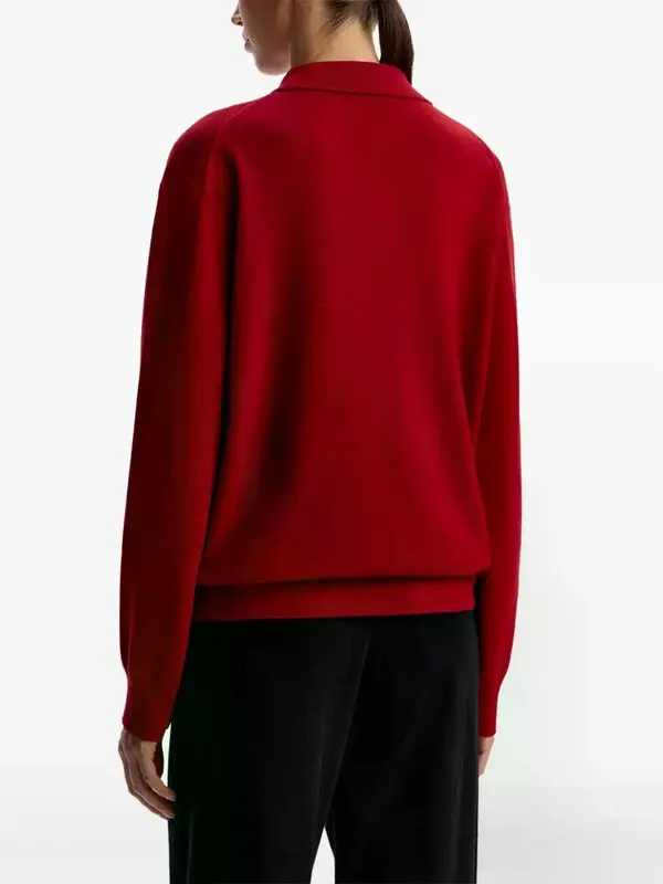 12 STOREEZ Buttoned Polo Jumper - Red