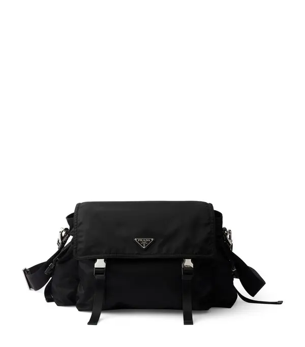 Prada Re-nylon And Leather Messenger Bag