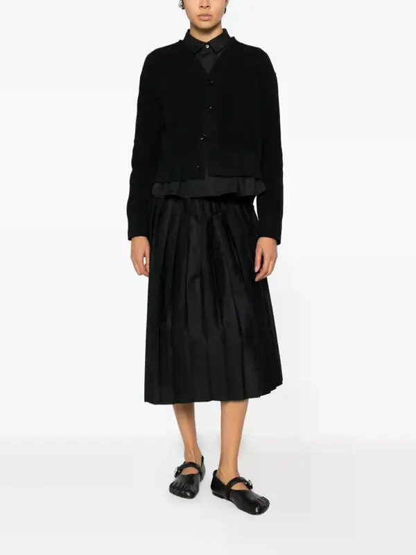 Sacai V-neck Button Pocket Knitwear
