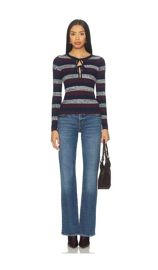 Heartloom Clarice Striped Ribbed Sweater
