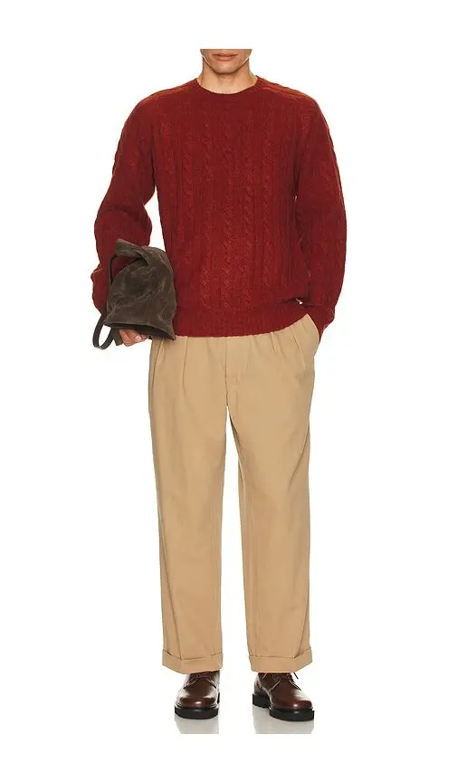 BEAMS 2 Pleats Trousers Twill In . Also - Brown