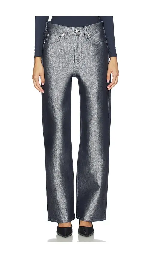 Rag & Bone Logan Wide Leg Jeans - Grey