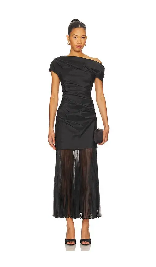 Simkhai Ammalie Combo Midi Dress - Black