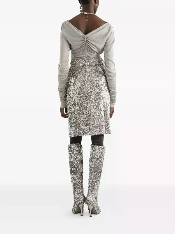 Dolce & Gabbana Tone Draped Jersey Top