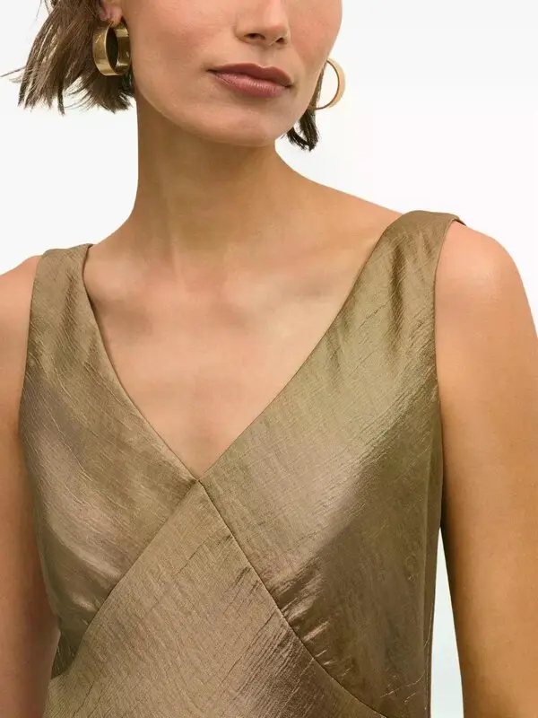 Brooks Brothers V-neck Sleeveless Midi Dress