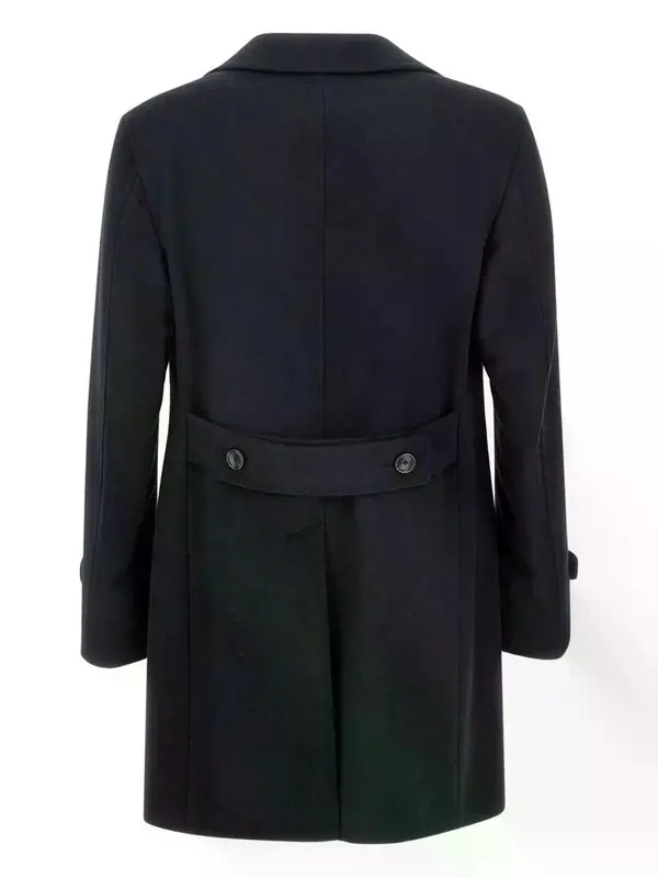 Tagliatore Peak Lapel Wool Coat