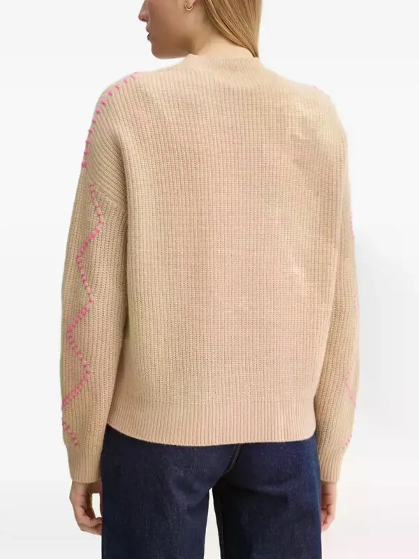 From Future Cable-knit Embroidered Sweater - Neutrals
