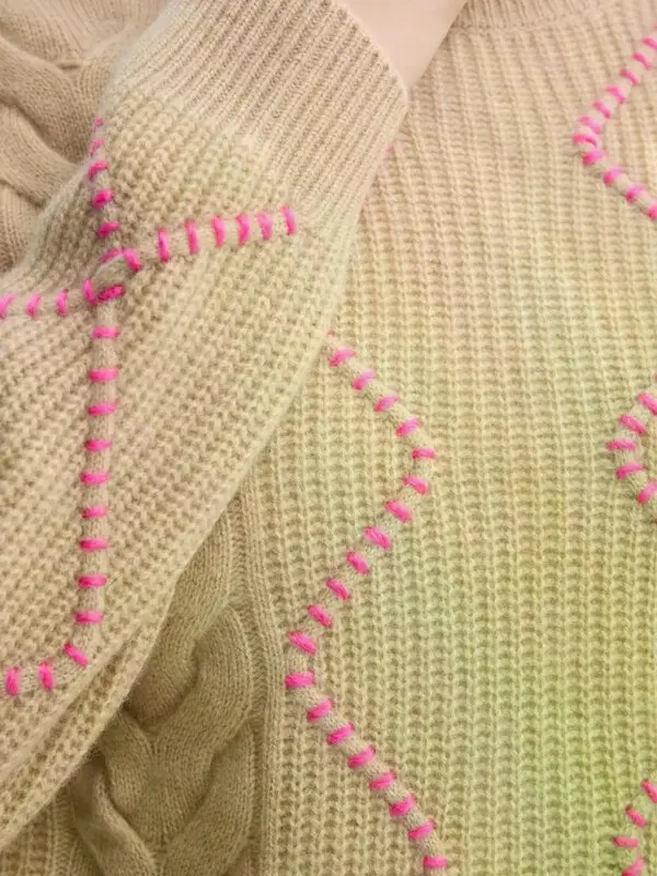 From Future Cable-knit Embroidered Sweater - Neutrals