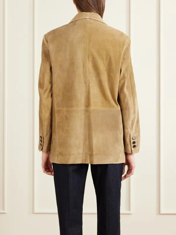 ARMA Benny Paneled Suede Blazer