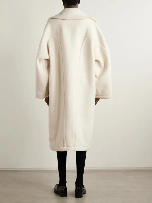 THE ROW Regino Oversized Wool Coat - Neutrals