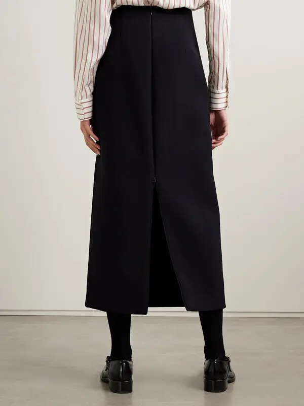 THE ROW Wool Midi Skirt
