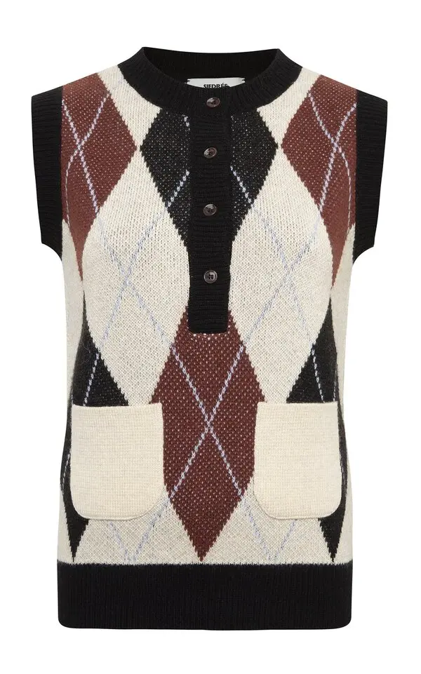 SIEDRES Carina Argyle Wool-blend Vest - Multi