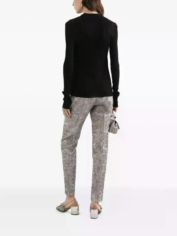 Dolce & Gabbana Tone Floral Jacquard Tailored Trousers