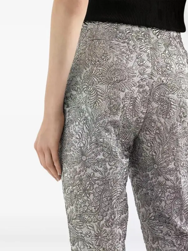 Dolce & Gabbana Tone Floral Jacquard Tailored Trousers