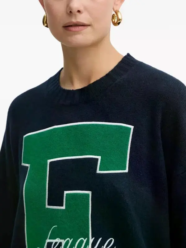 From Future Cashmere Letter-graphic Pullover - Blue