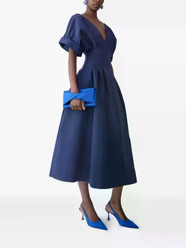 Carolina Herrera Gathered-waist Midi Dress