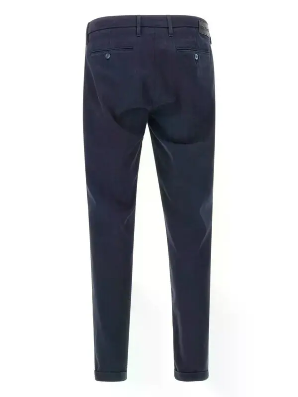 RE-HASH Welt-pockets Buttoned Trousers - Blue