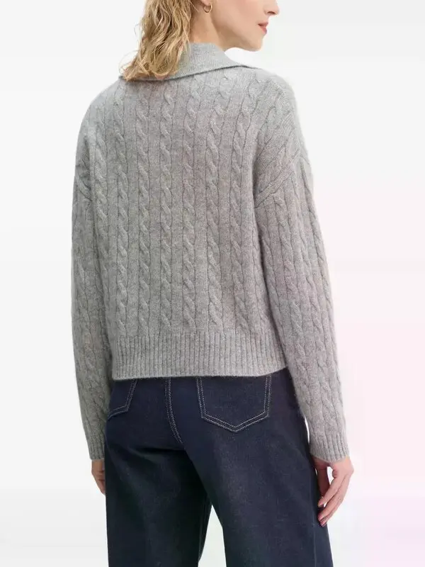 From Future Cable Knit Buttoned Cardigan