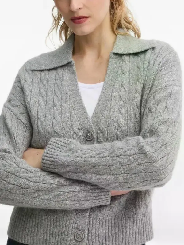 From Future Cable Knit Buttoned Cardigan
