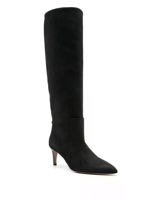Paris Texas Suede Mid-calf Boots - Black