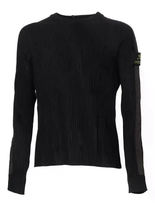 Premiata Ribbed Crew-neck Sweater - Black