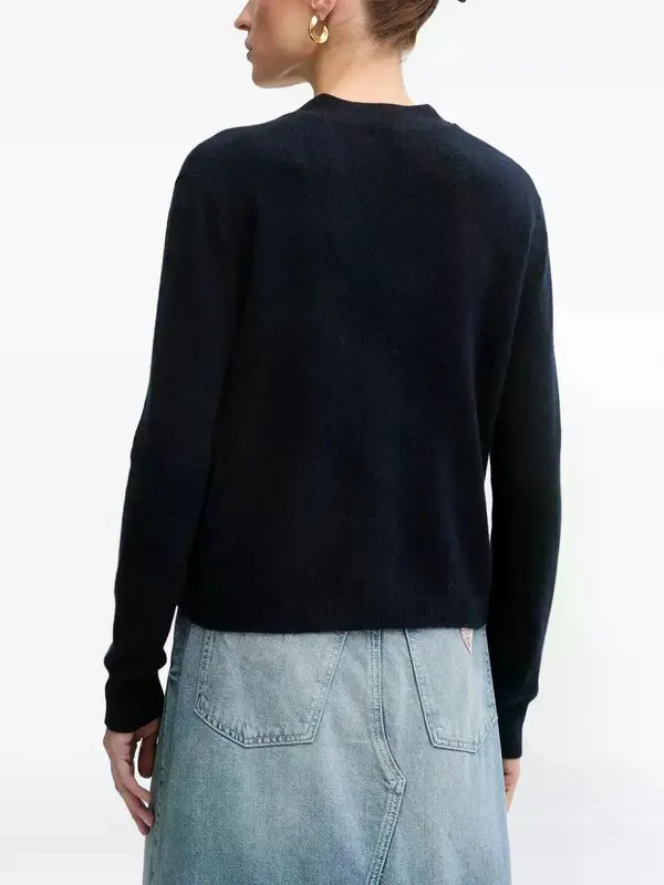 From Future Heart Motif Buttoned Cardigan - Blue
