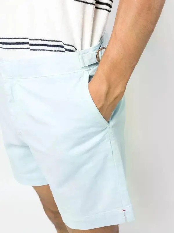 Orlebar Brown Mid-rise Cotton Shorts - Blue