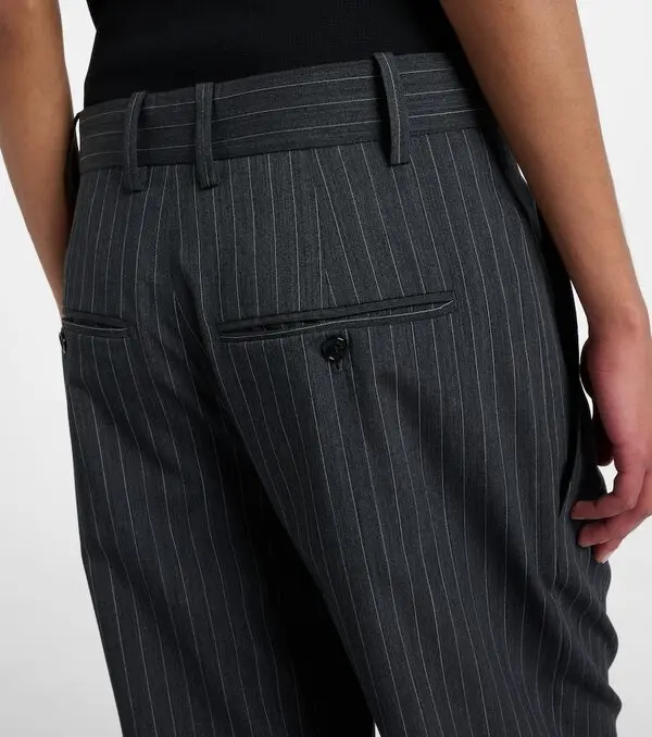 Isabel Marant Étoile Pinstriped Wool-blend Straight Leg Trousers