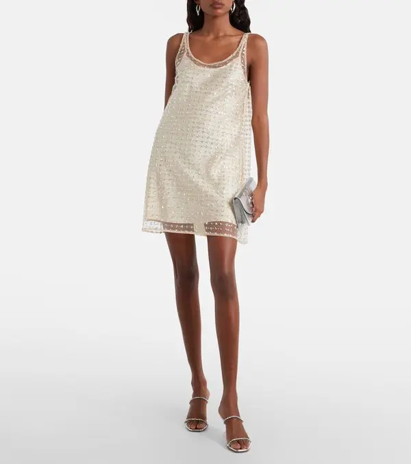 Staud Aurielle Sequin Embellished Mini Dress