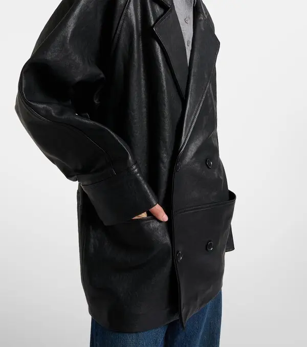 FRAME Oversized Leather Jacket