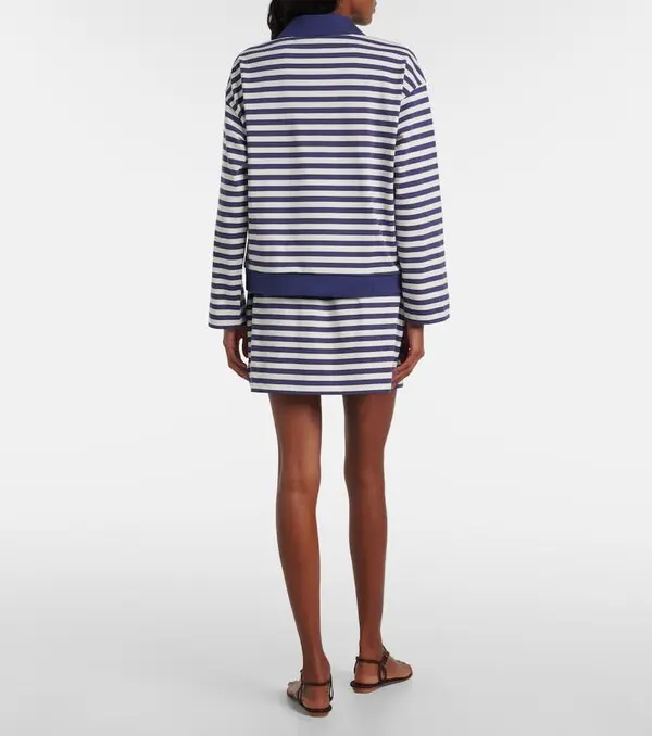 Posse Haisley Striped Cotton Mini Skirt