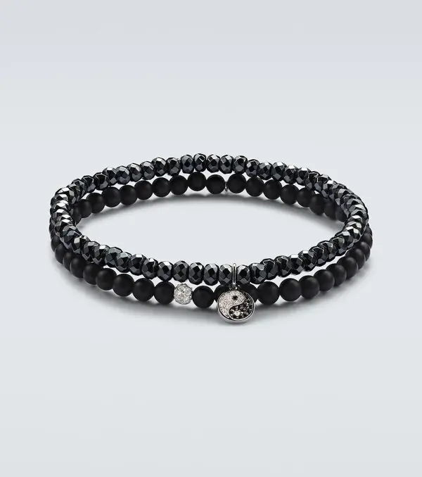 SYDNEY EVAN 14kt White Gold Bracelets Set With Diamonds And Gemstones - Multicoloured