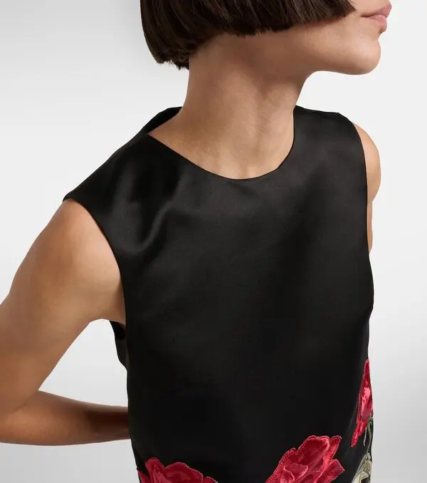 LEO LIN Yvonne Floral Embroidered Mini Dress