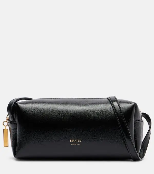 Khaite Mini Leather Cross Body Bag - Black